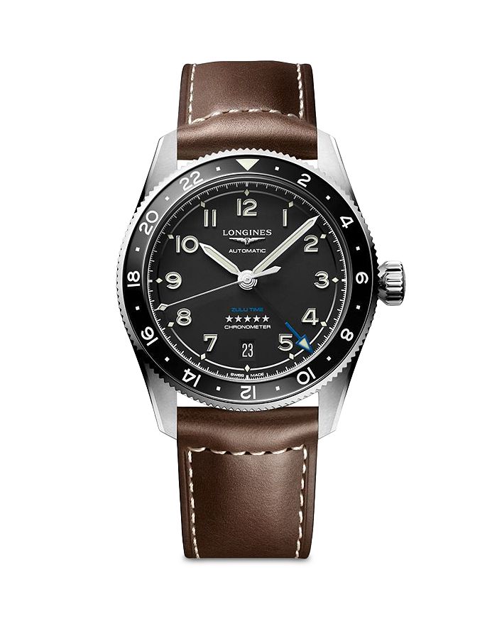 Longines Spirit Zulu Time Watch, 39mm | Bloomingdale's