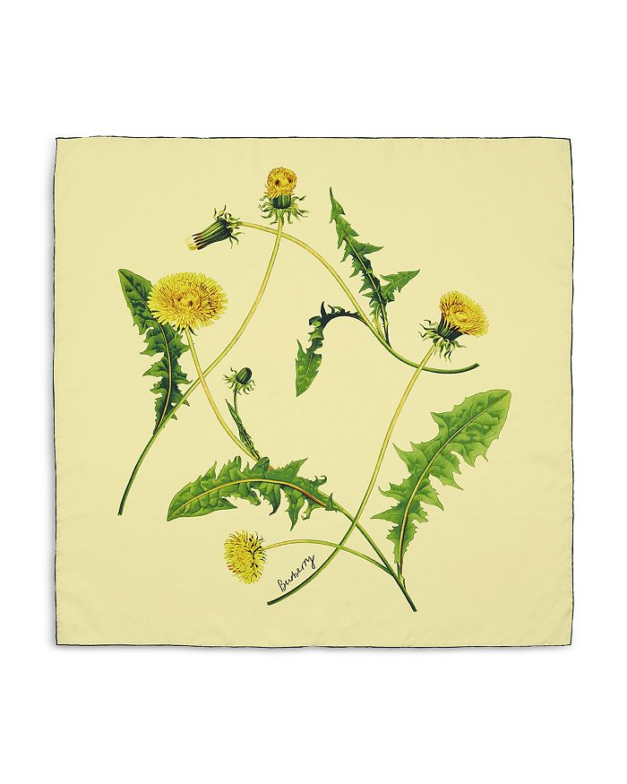 Burberry Dandelion Print Silk Square Scarf | Bloomingdale's