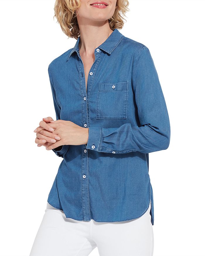 Lyssé Chambray Button Front Shirt | Bloomingdale's