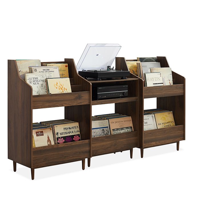 Crosley Liam 3-Piece Record Player Stand and Vinyl Storage Set ...