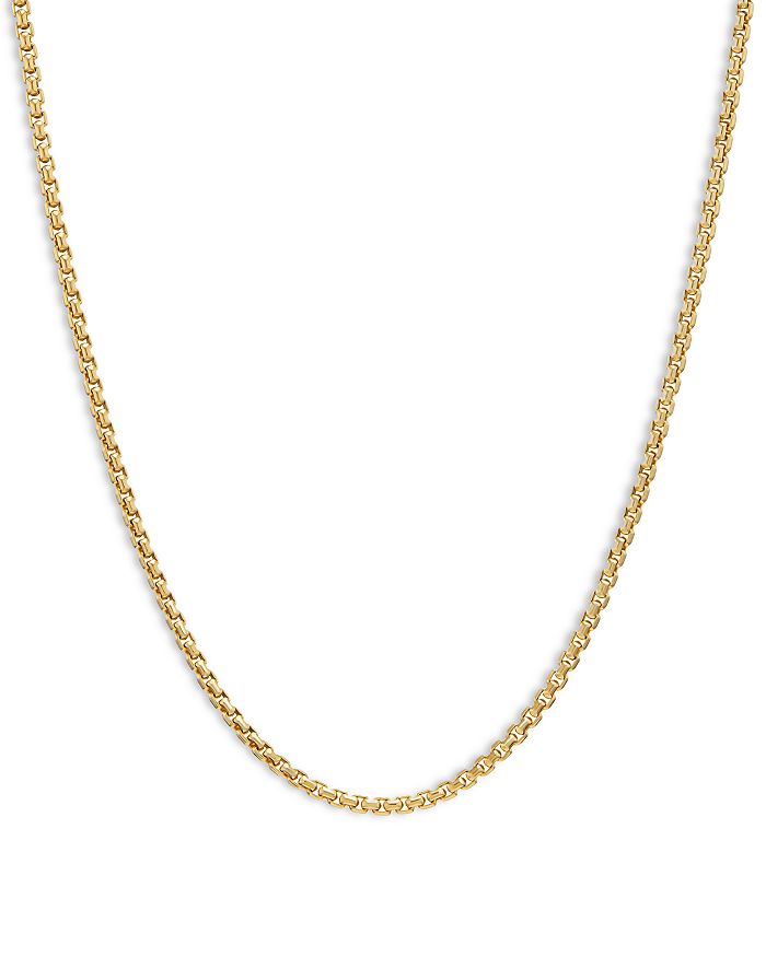 David Yurman Box Chain Necklace in 18K Yellow Gold, 1mm | Bloomingdale's
