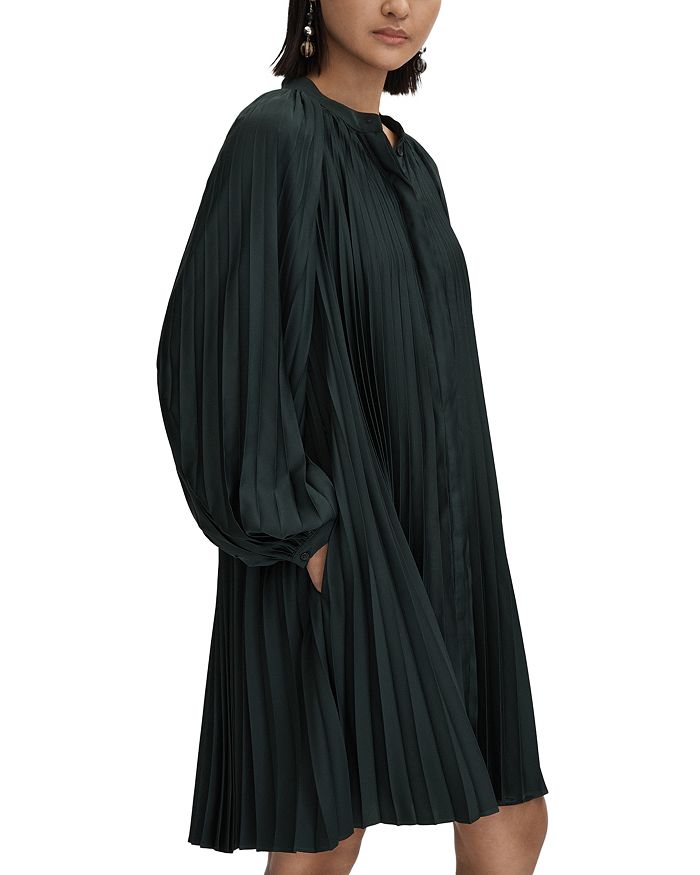 REISS Trina Pleated Belted Flip Dress | Bloomingdale's