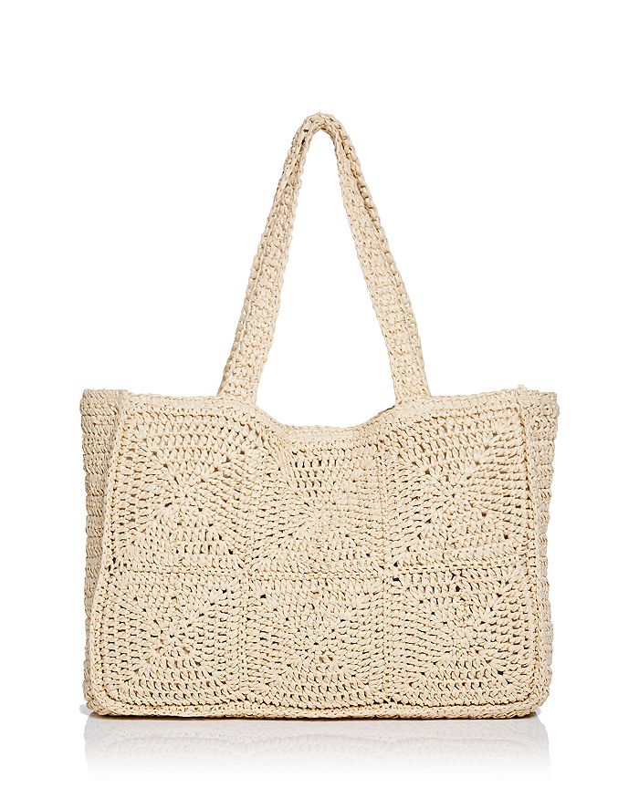 AQUA Straw Tote - Exclusive | Bloomingdale's