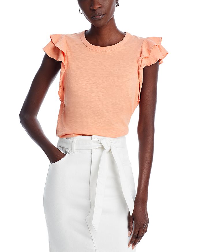 Veronica Beard Akeela Flutter Sleeve Tee | Bloomingdale's