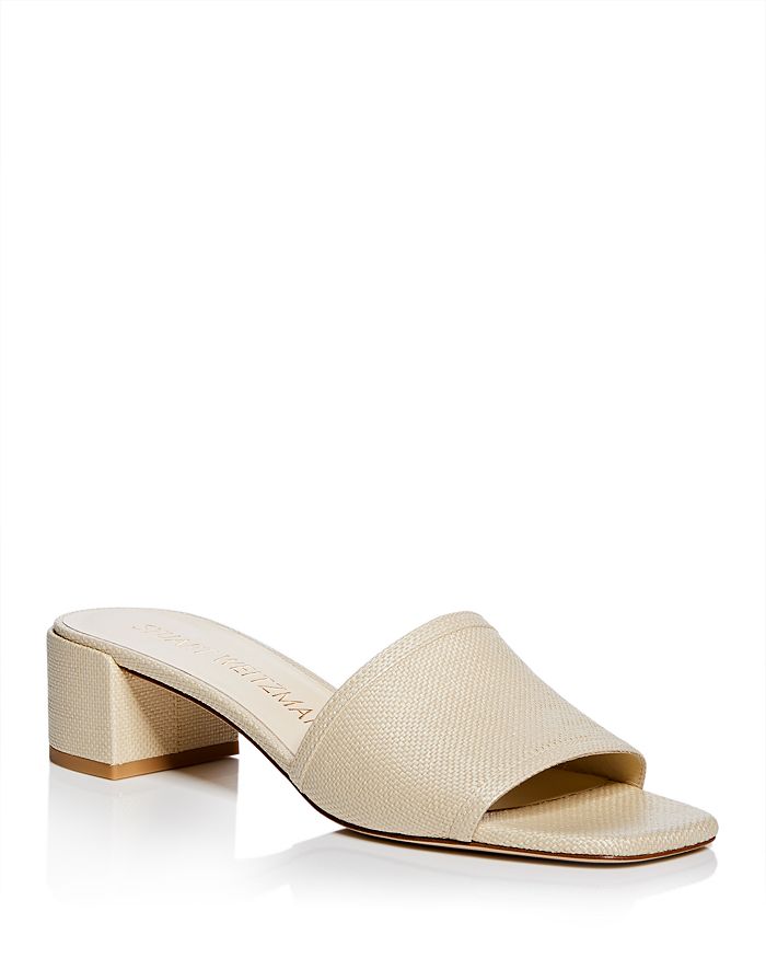 Stuart Weitzman Women's Cayman 35 Block Slide Sandals | Bloomingdale's