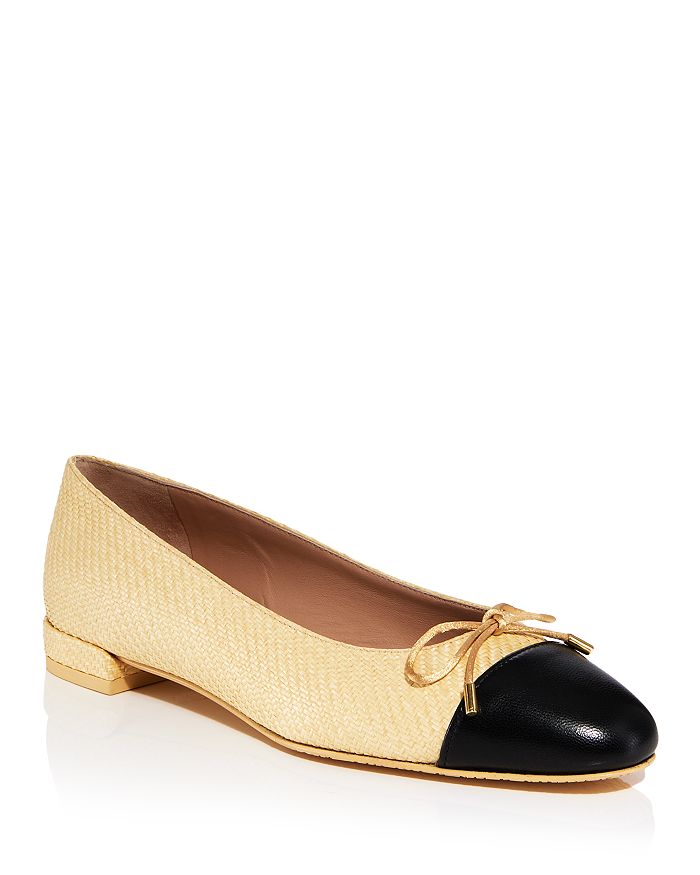 Stuart Weitzman Women's Sleek Bow Slip On Ballet Flats | Bloomingdale's
