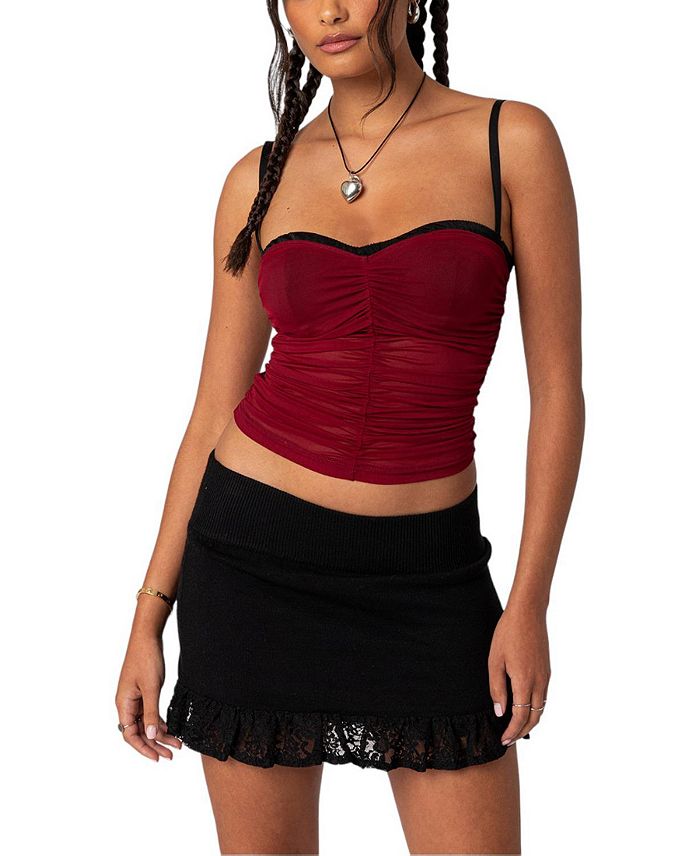 Edikted Moira Mesh Bra Top | Bloomingdale's