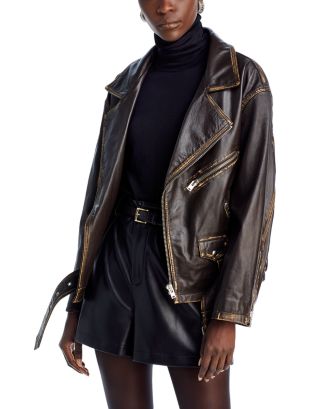 IRO Dylan Leather Zip Front Jacket | Bloomingdale's