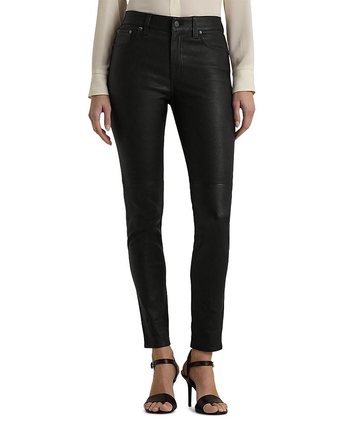 Ralph Lauren Leather Skinny Pants | Bloomingdale's