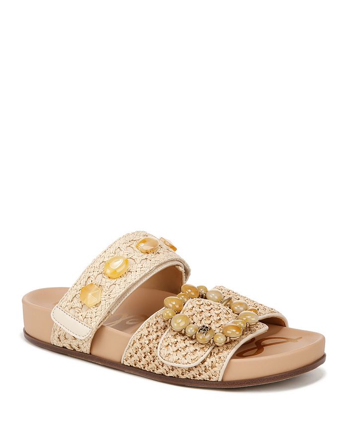 Sam Edelman Women's Regan Bead & Buckle Slide Sandals | Bloomingdale's