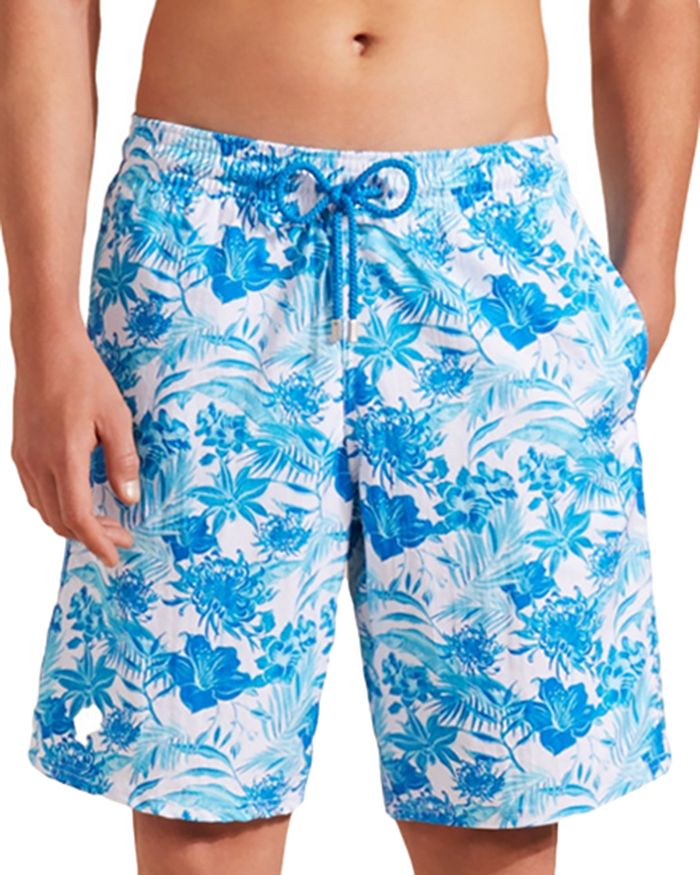 Vilebrequin Tahini Flowers Stretch Swim Trunks | Bloomingdale's