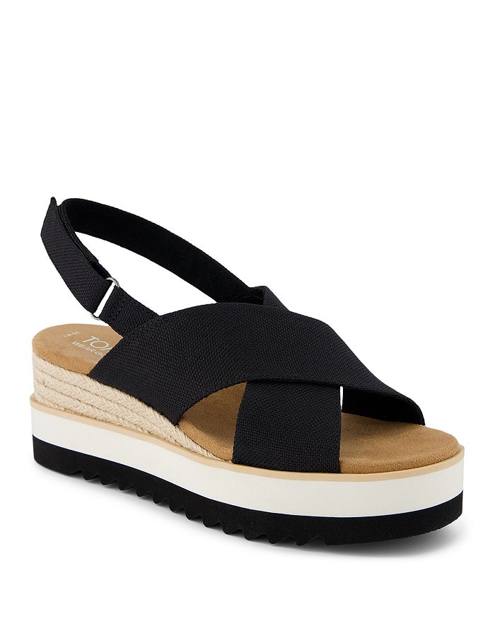 TOMS Women's Diana Crossover Platform Wedge Sandals | Bloomingdale's