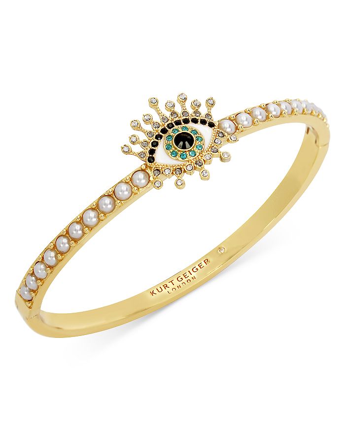 KURT GEIGER LONDON Signature Evil Eye Bangle Bracelet | Bloomingdale's