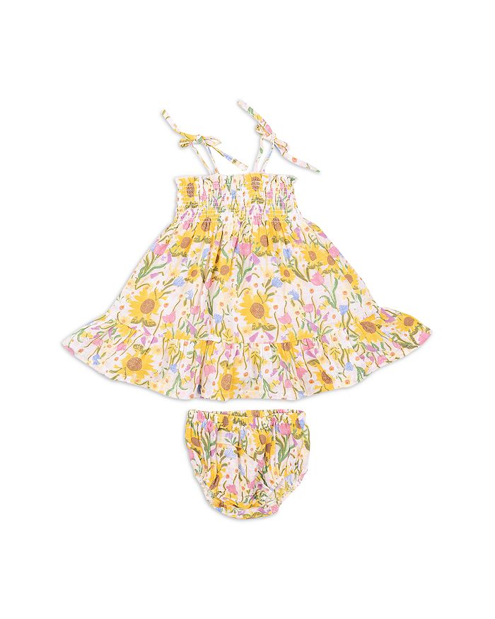 Angel Dear Girls' Sunflower Dream Cotton Muslin Smocked Sun Dress ...