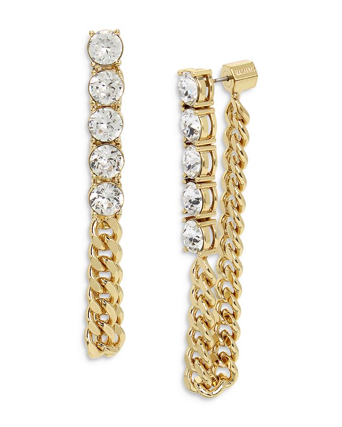 ALLSAINTS Stone Chain Front to Back Earrings | Bloomingdale's
