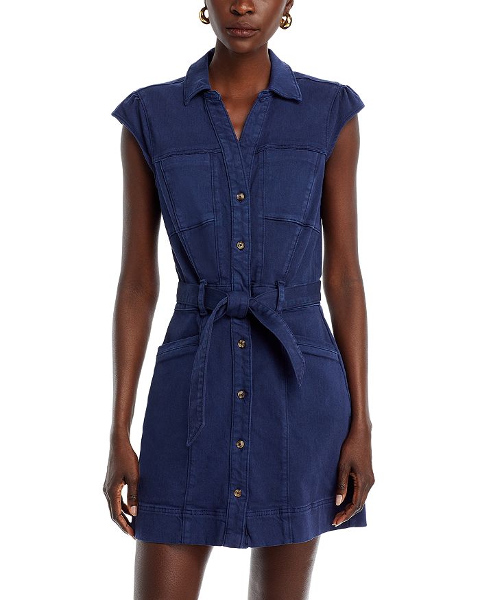 PAIGE Jaxsyn Belted Mini Shirt Dress | Bloomingdale's