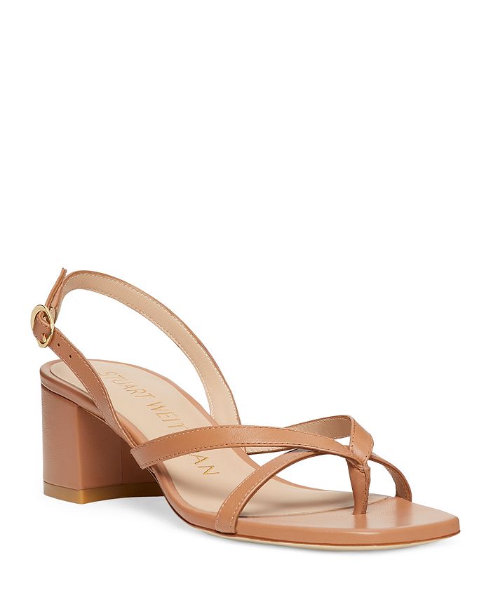 Stuart Weitzman Women's Oasis Strappy Slingback Block Heel Sandals ...