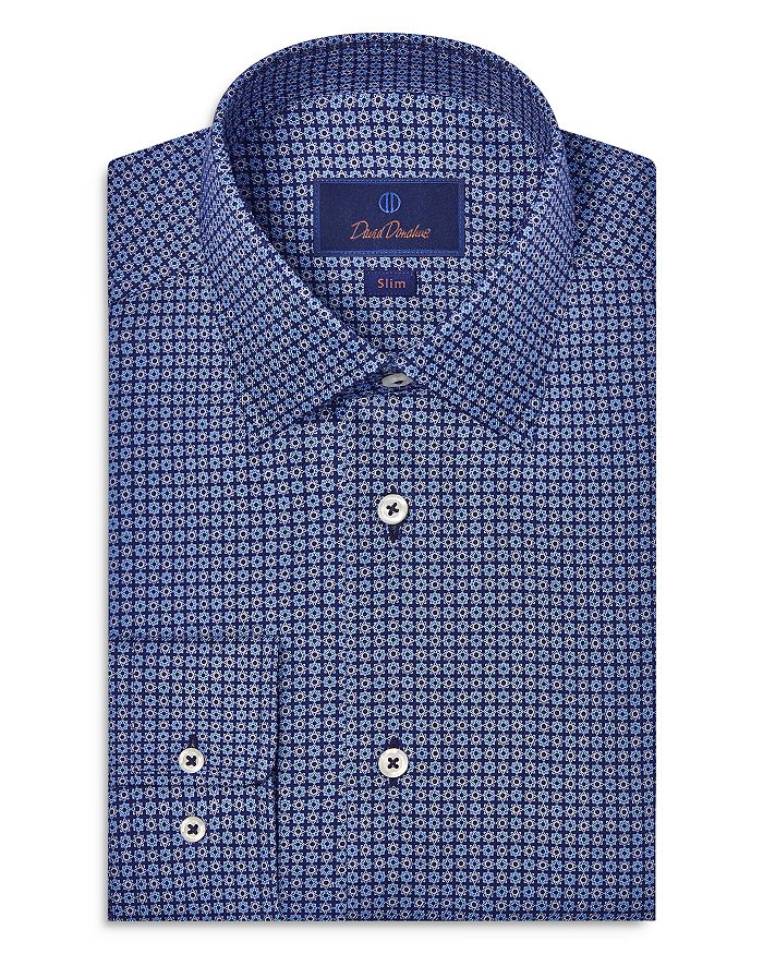 David Donahue Medallion Slim Fit Dress Shirt | Bloomingdale's
