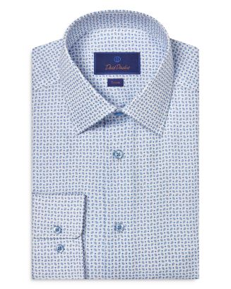David Donahue Trim Fit Paisley Dress Shirt | Bloomingdale's