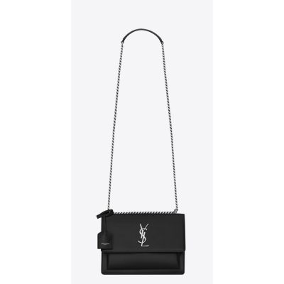 Click here for Saint Laurent Sunset Medium Crossbody Bag in Smoot... prices