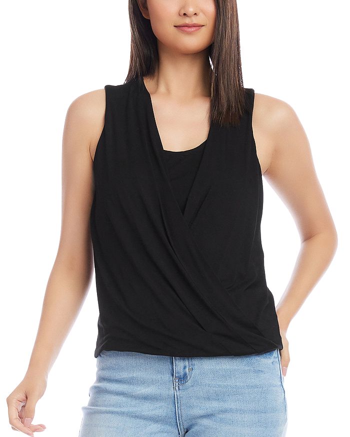 Karen Kane Layered Drape Front Top | Bloomingdale's