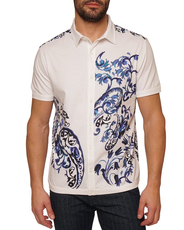 Robert Graham Hadrian Knit Short Sleeve Shirt | Bloomingdale's