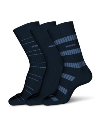 BOSS Fine Rib Dress Socks, Pack of 3 | Bloomingdale's