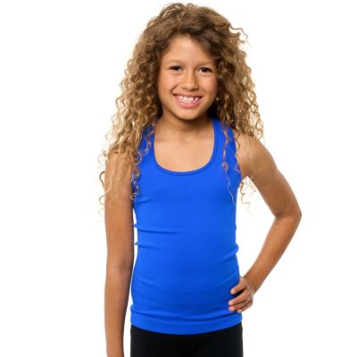 Click here for Malibu Sugar Girls Ribbed Racer Back Tank Top - Bi... prices