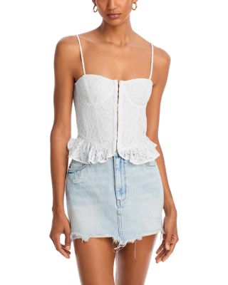 AQUA Lace Corset Top - Exclusive | Bloomingdale's