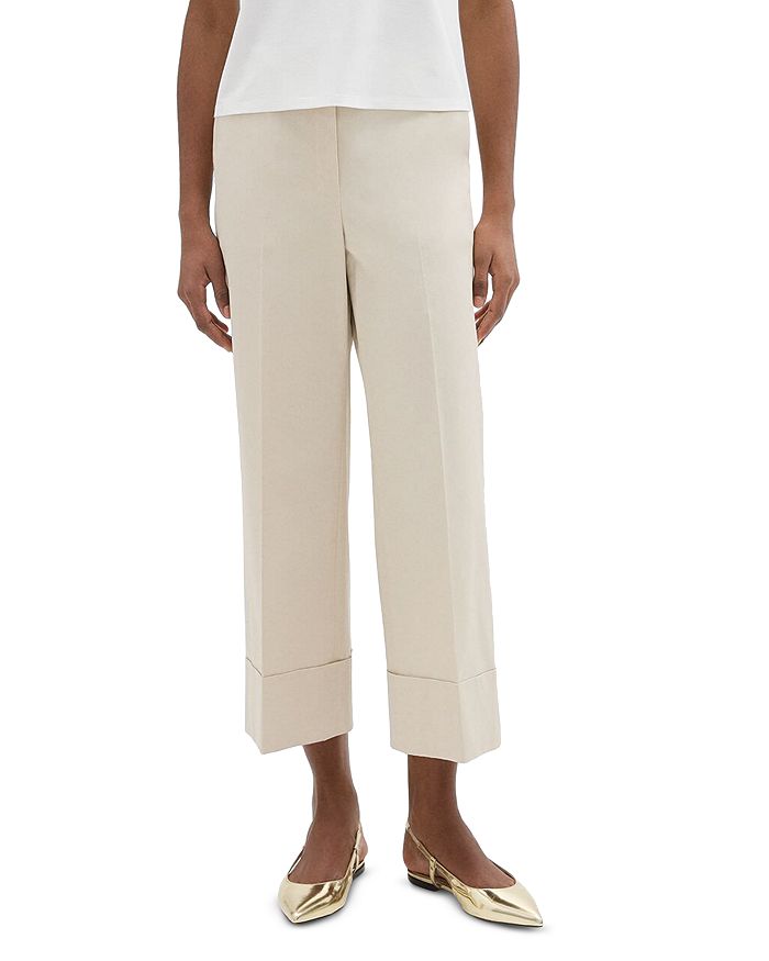 Theory Patton High Waist Cuffed Pants | Bloomingdale's