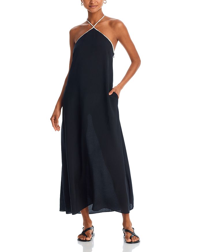 SIMKHAI Onyx Halter Maxi Dress | Bloomingdale's