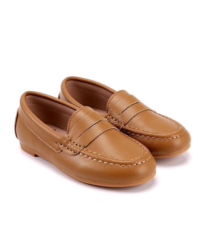 Zeebrakids Unisex Leather Penny Loafer - Toddler, Little Kid ...