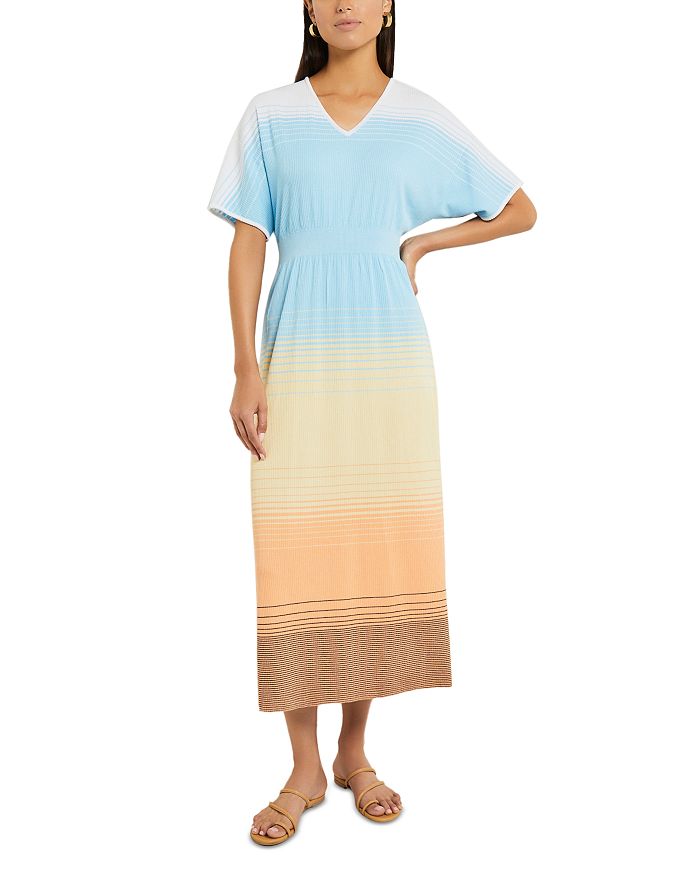 Misook Midi V-Neck Fit and Flare A-line Dress | Bloomingdale's