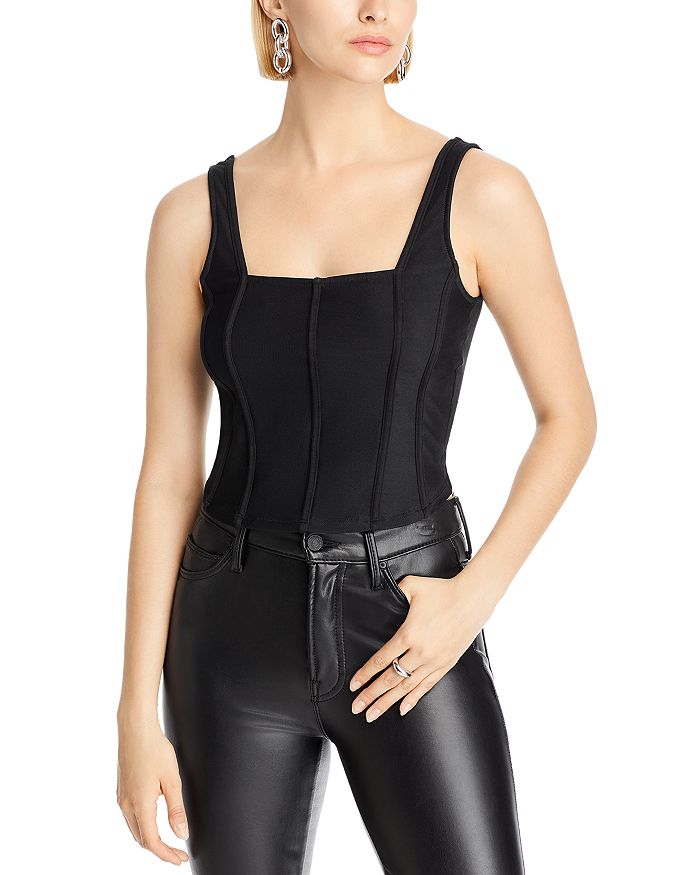 AQUA Mesh Back Corset Top - 100% Exclusive | Bloomingdale's