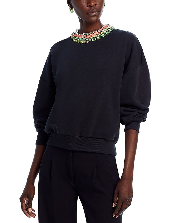 Cinq à Sept Chunky Rhinestone Sweater | Bloomingdale's