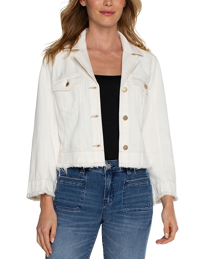 Liverpool Los Angeles Collared Denim Jacket | Bloomingdale's
