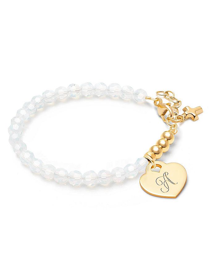 Tiny Blessings Children's 14K Gold Signature White Crystal with Cross ...