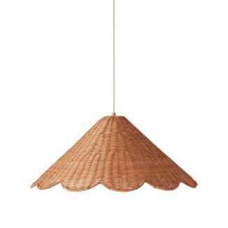 Woven Maude Rattan Scallop Pendant | Bloomingdale's