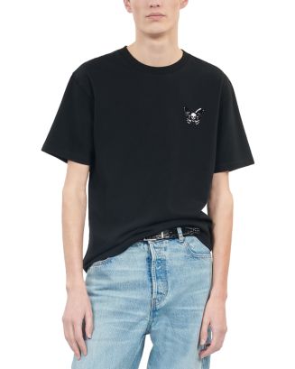 The Kooples Cotton Flocked Butterfly Graphic Tee | Bloomingdale's