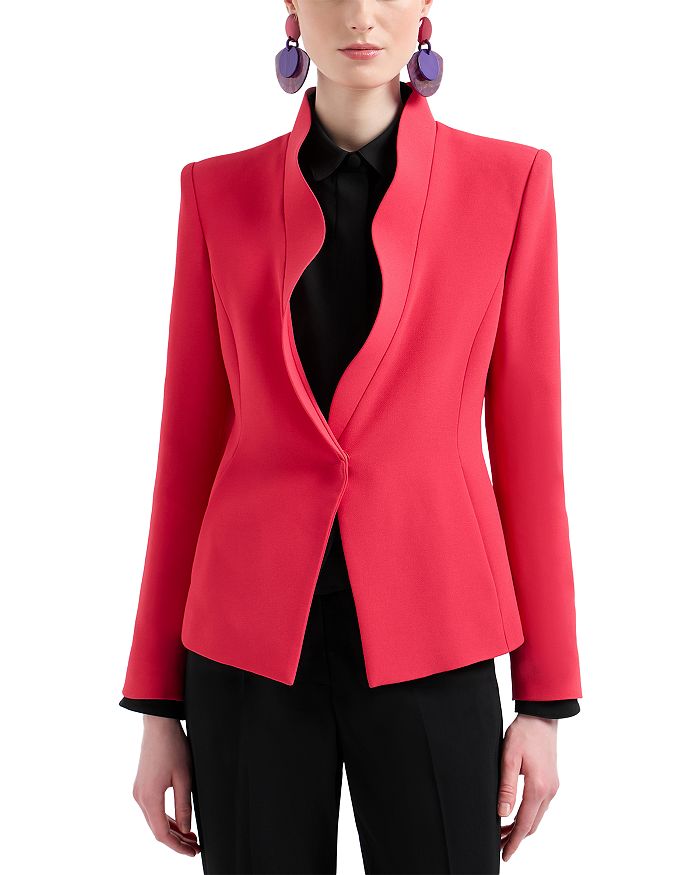 Emporio Armani Ruffled Blazer | Bloomingdale's