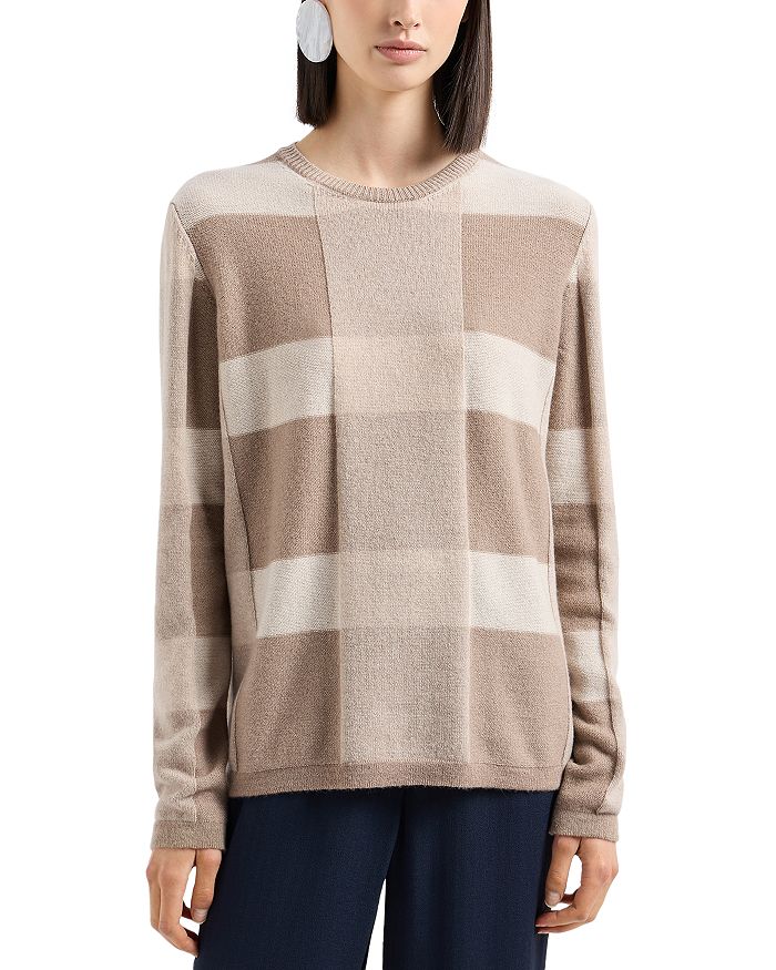Emporio Armani Checkered Sweater | Bloomingdale's