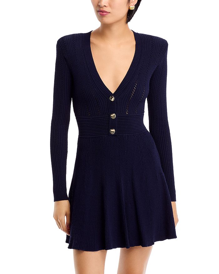 Self-Portrait Pointelle Knit Dress | Bloomingdale's