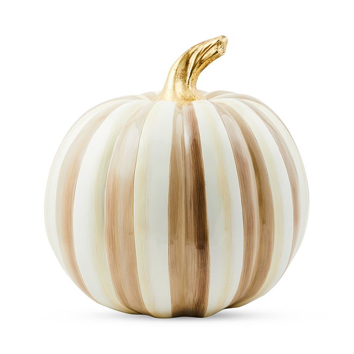 Mackenzie-Childs Mocha Stripe Medium Pumpkin | Bloomingdale's