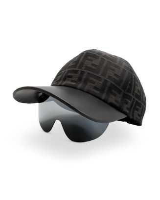 Fendi Eyecap Grey Mask Sunglasses & Hat | Bloomingdale's