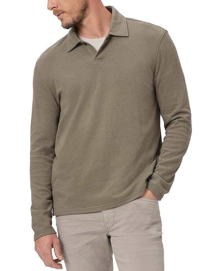 PAIGE Hammond Open Collar Long Sleeve Polo Shirt | Bloomingdale's
