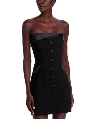 FRENCH CONNECTION Gemma Carey Satin Trim Dress | Bloomingdale's