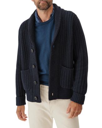 Buck Mason Herdsman Merino Wool & Cashmere Ribbed Classic Fit Shawl ...