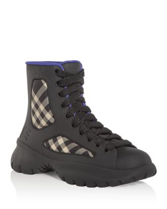 Burberry Men's Boulder Check Boots | Bloomingdale's