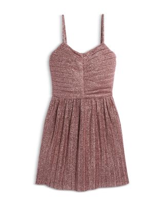 Click here for KatieJnyc Girls Sabrina Ruched Shimmer Mini Dress... prices