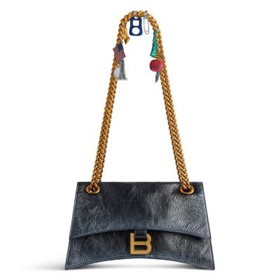 Balenciaga Crush Chain Bag Dirty Effect with Ny Souvenirs Charms ...
